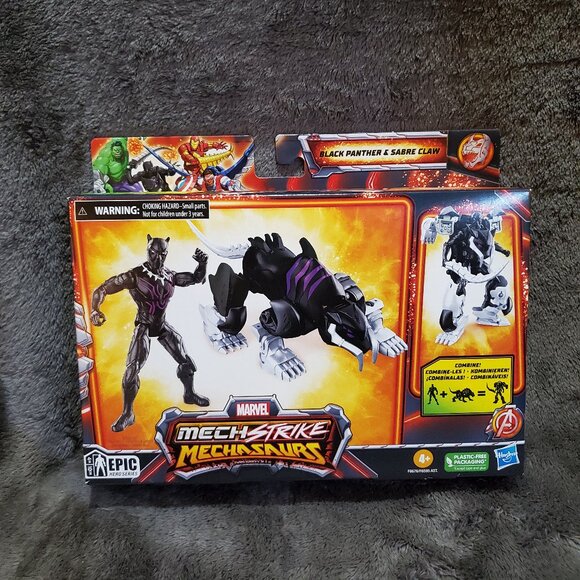 Hasbro | Toys | Marvel Mechstrike Mechasaur Black Panther And Saber ...